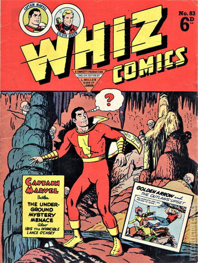 Whiz Comics #83 UK Edition Published January 1950 | Ke