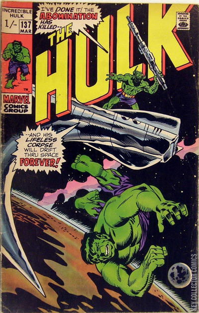 Incredible Hulk #137 UK Edition Published March 1971