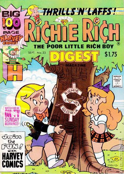 Richie Rich Digest Magazine #23 Published January 1986
