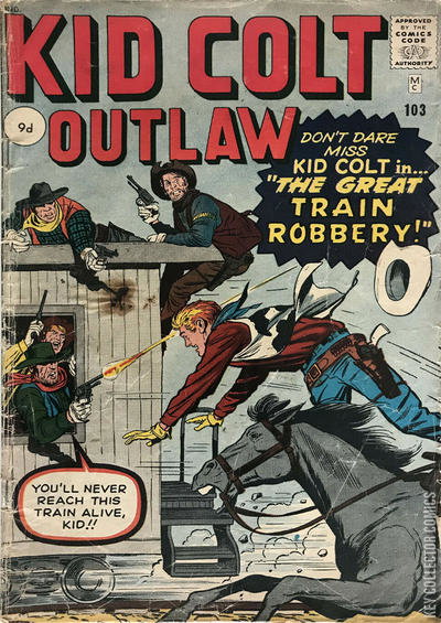 Kid Colt Outlaw #103 UK Edition Published March 1962