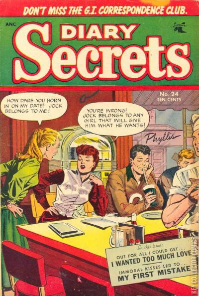 Diary Secrets #24 Published July 1954 | Key Collector Comics
