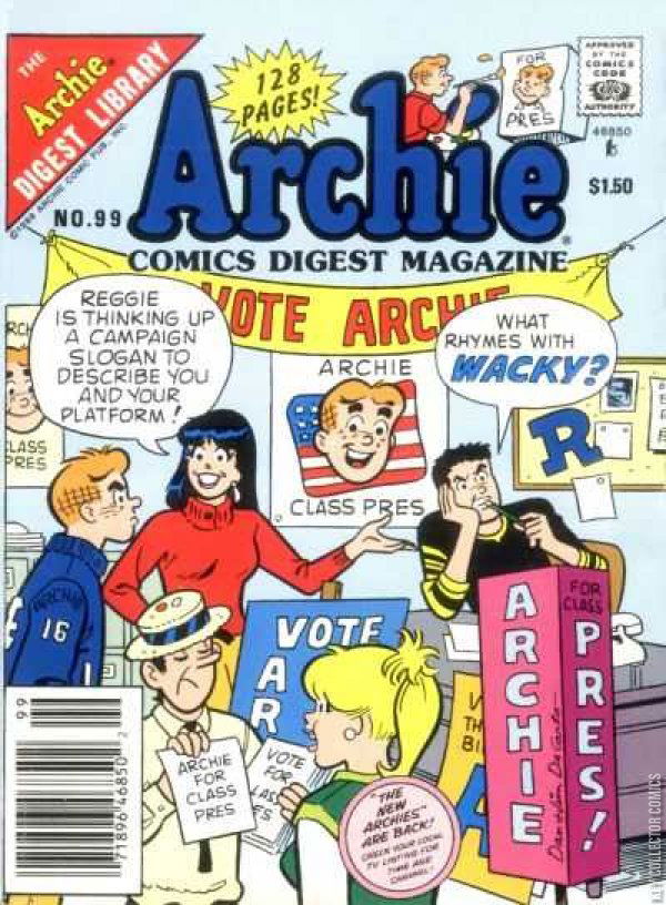 Archie Comics Digest #99 Published December 1989 | Key