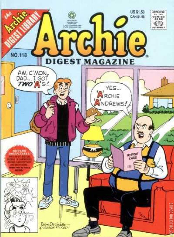 Archie Comics Digest #118 Published December 1992 | Key