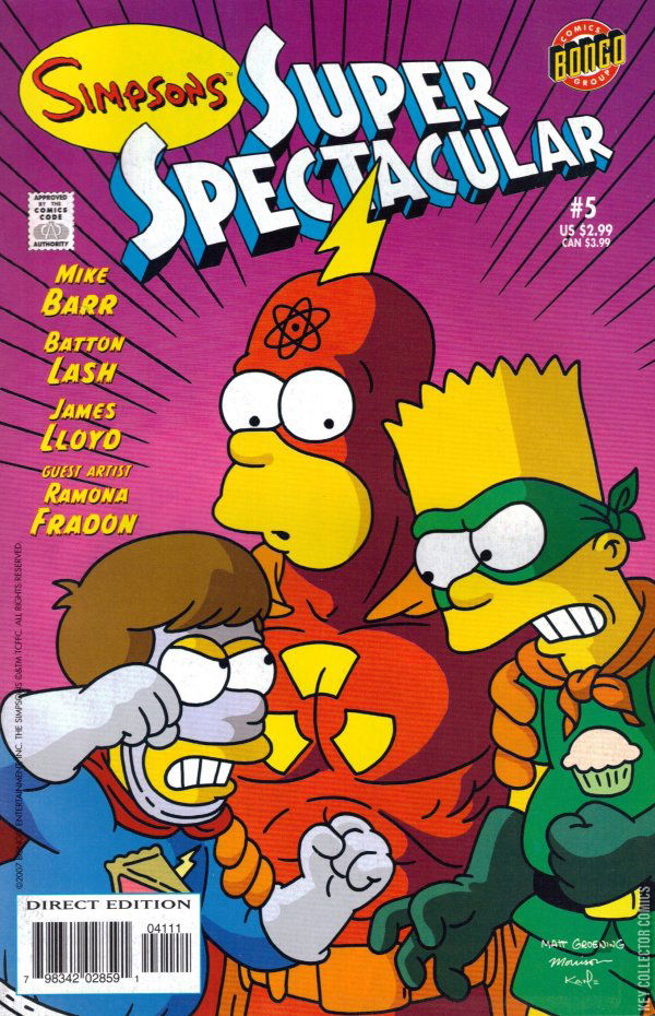 Simpsons Super Spectacular #5 Published July 2007 | Key