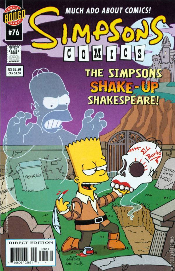 Simpsons Comics #76 Published November 2002 | Key Colle
