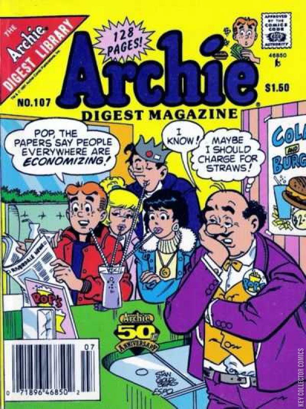 Archie Comics Digest #107 Published April 1991 | Key Co
