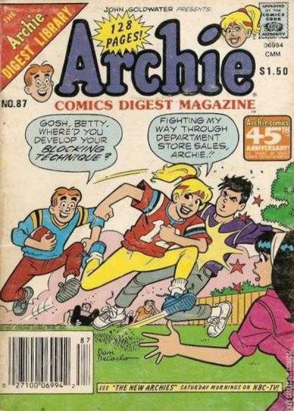 Archie Comics Digest #87 Published December 1987 | Key