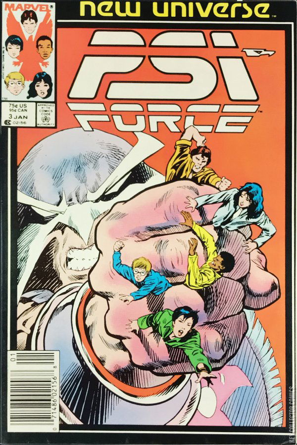 Psi-Force #3 Newsstand Published January 1987 | Key Co
