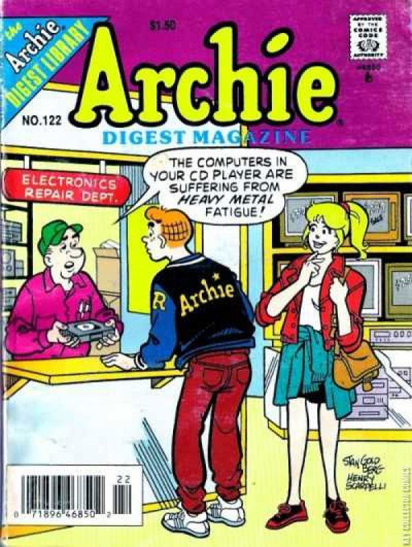 Archie Comics Digest #122 Published July 1993 | Key Col