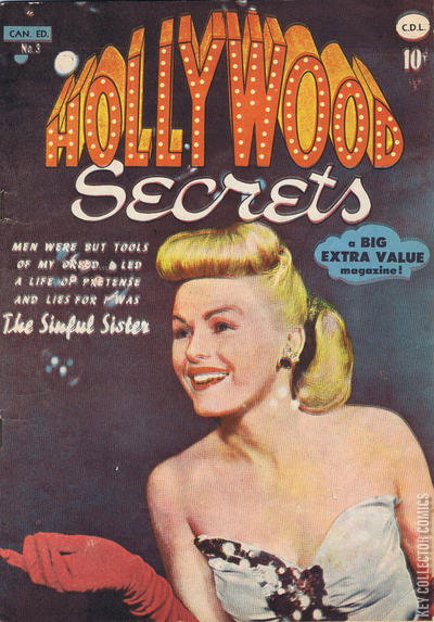 Hollywood Secrets #3 Canadian Published April 1950 | K