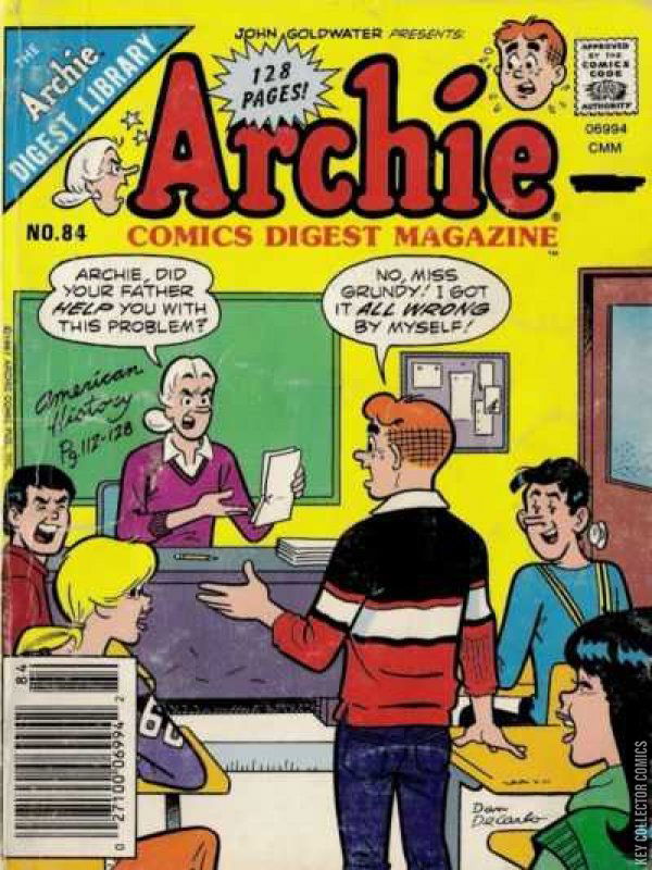 Archie Comics Digest #84 Published June 1987 | Key Coll