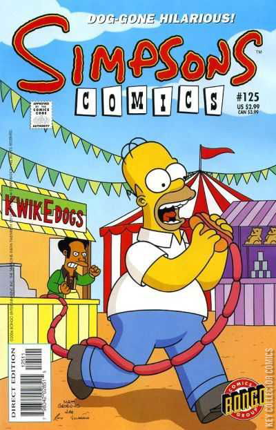 Simpsons Comics #125 Published December 2006 | Key Coll