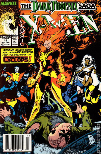 Classic X-Men #42 Newsstand Published December 1989