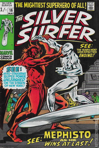 Silver Surfer #16 UK Edition Published May 1970 | Key