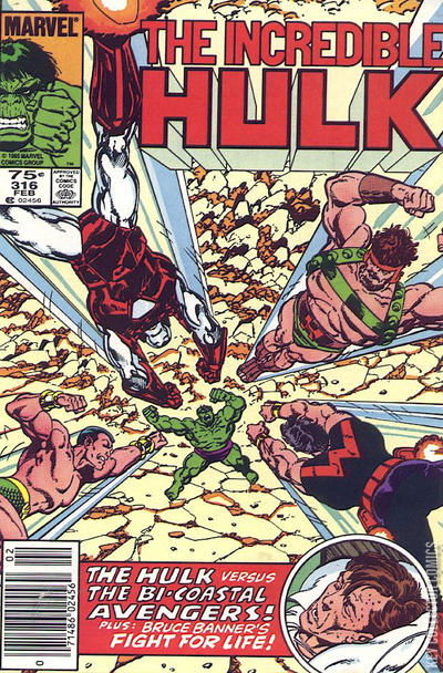 Incredible Hulk #316 Newsstand Published February 1986