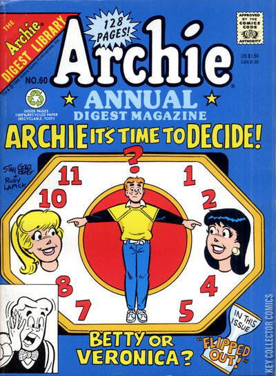 Archie Annual #60 Published June 1992 | Key Collector Comics
