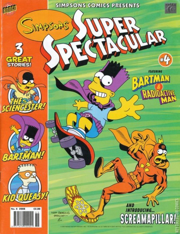 Simpsons Super Spectacular #4 Published December 2007