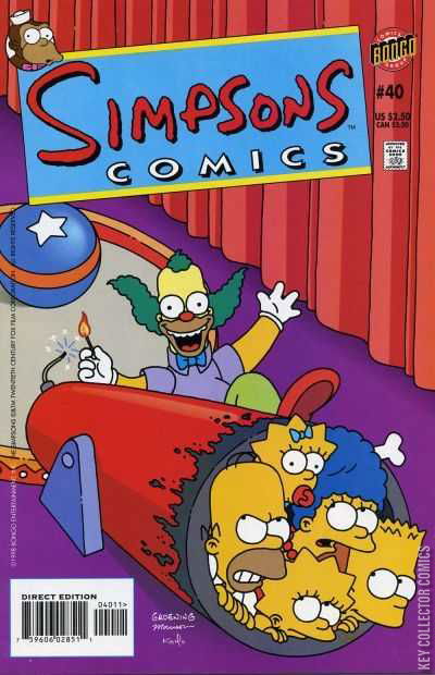 Simpsons Comics #40 Published December 1998 | Key Colle