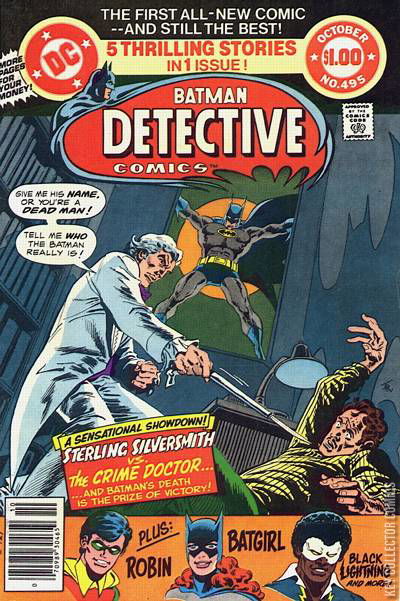 Detective Comics #495 Newsstand Published October 1980