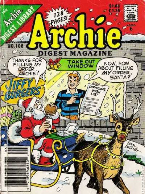 Archie Comics Digest #106 Published February 1991 | Key