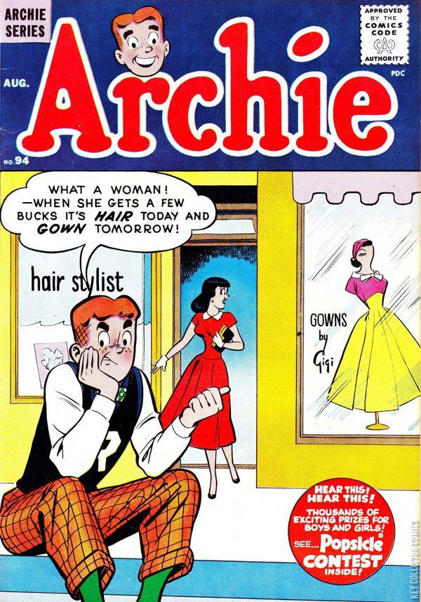 Archie Comics #94 Published August 1958 | Key Collector