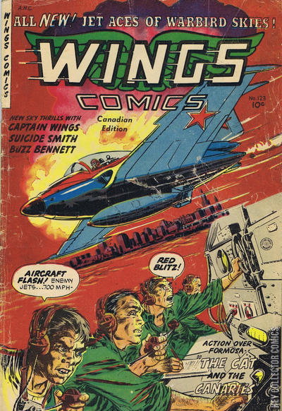 Wings Comics #123 Canadian Published January 1952 | Ke