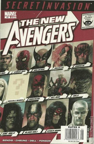 New Avengers #42 Newsstand Published August 2008 | Key