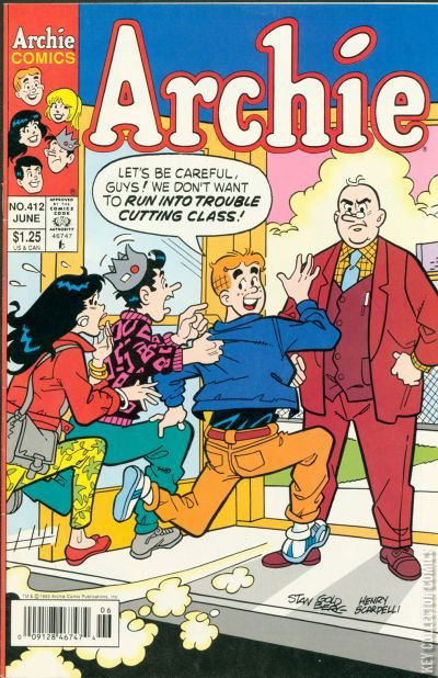 Archie Comics #412 Newsstand Published June 1993 | Key