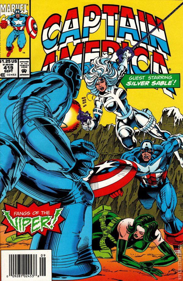 Captain America #419 Newsstand Published September 199