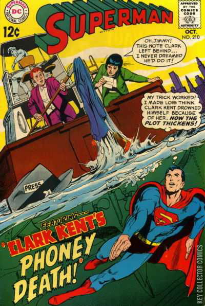Superman #210 Published October 1968 | Key Collector Comics