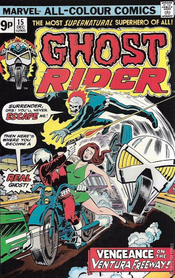 Ghost Rider #15 UK Edition Published December 1975 | K