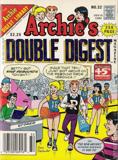 Archie Double Digest #32 Published January 1988 | Key C
