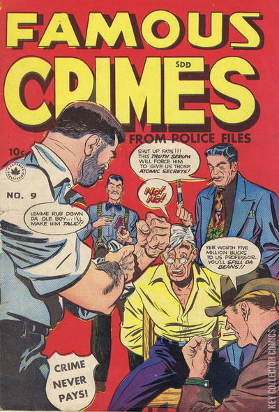 Famous Crimes #9 Canadian Published May 1949 | Key Col
