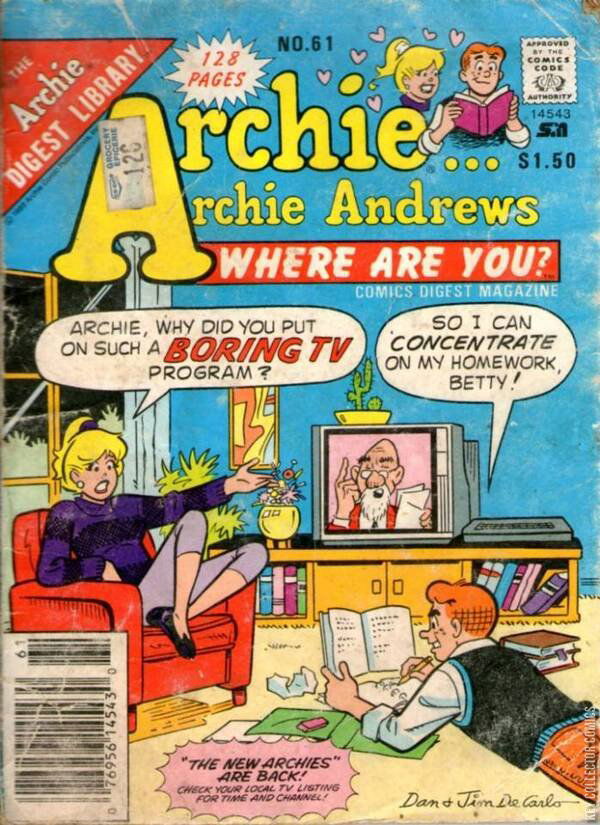 Archie Andrews Where Are You #61 Published April 1989