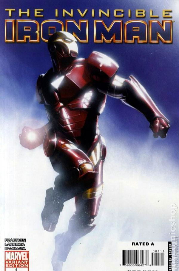 Invincible Iron Man #4 Variant Published August 2008