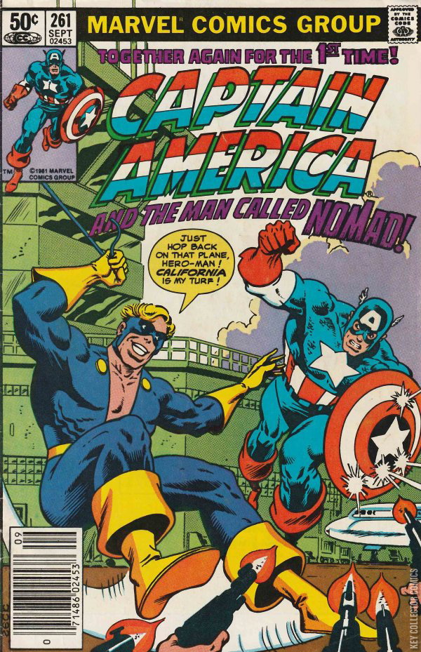 Captain America #261 Newsstand Published September 198