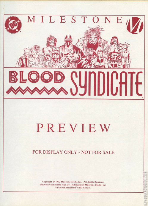 Blood Syndicate Preview Published January 1993 | Key C