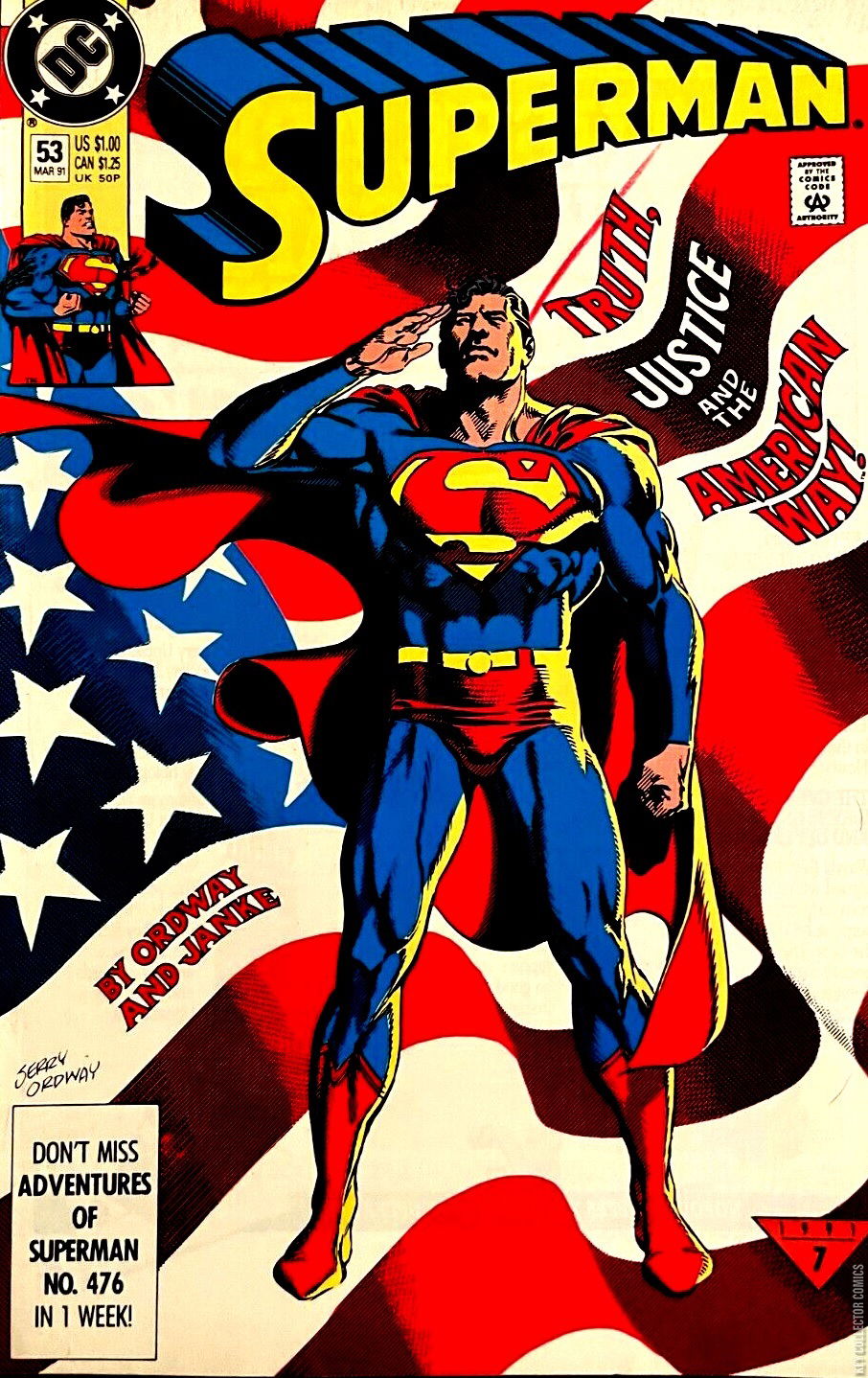 Superman #53 Published March 1991 | Key Collector Comics