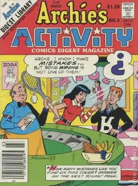 Archie's Activity Comics Digest Magazine #3 Published May 19