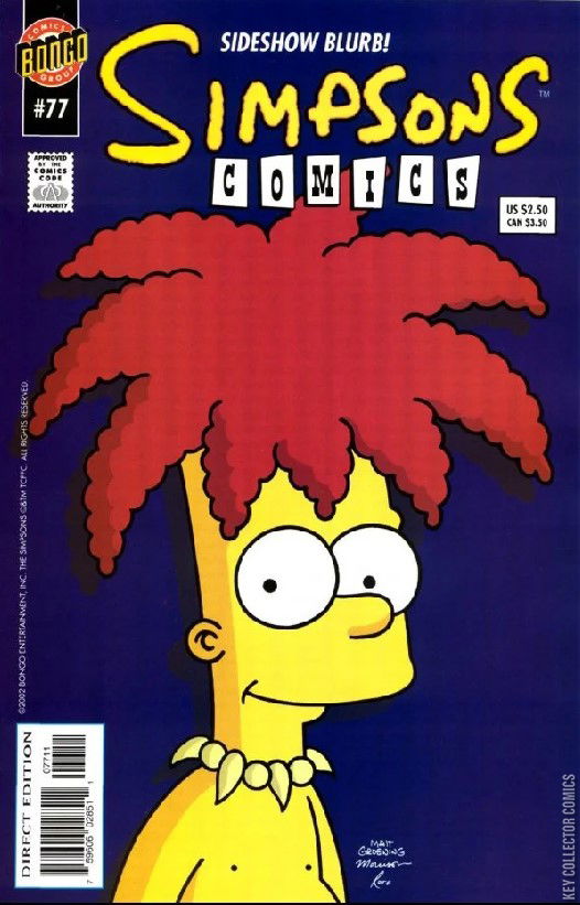 Simpsons Comics #77 Published December 2002 | Key Colle