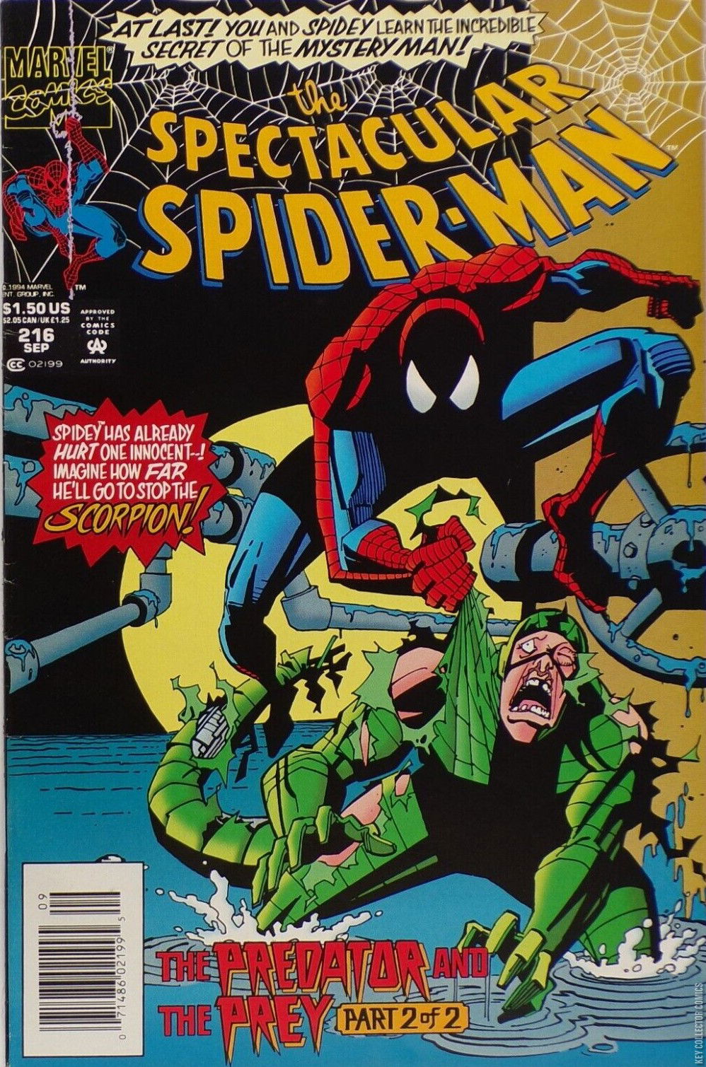 Peter Parker: The Spectacular Spider-man #216 Newsstand Pub