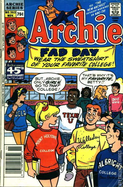 Archie Comics #353 Published November 1987 | Key Collec
