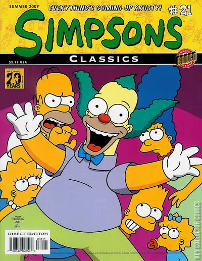 Simpsons Classics #21 Published September 2009 | Key Co