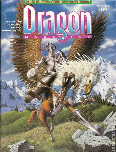 Dragon Magazine #187 Published November 1992 | Key Coll