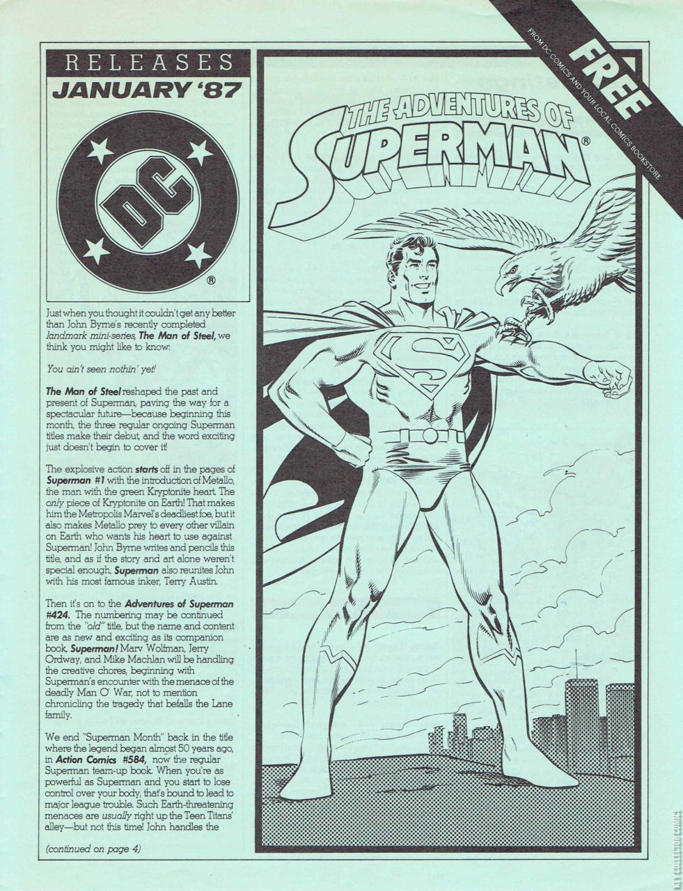 DC Releases #32 Published January 1987 | Key Collector