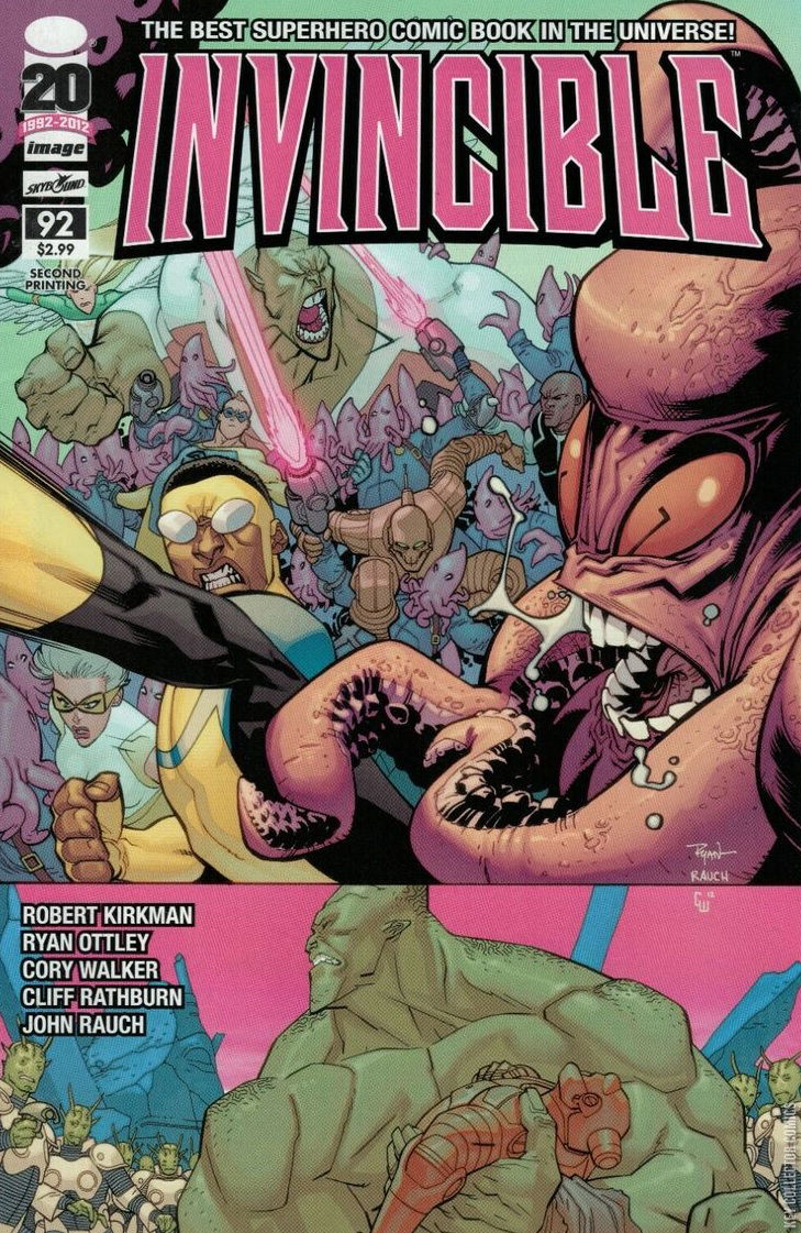 Invincible #92 2nd Print Published June 2012 | Key Col