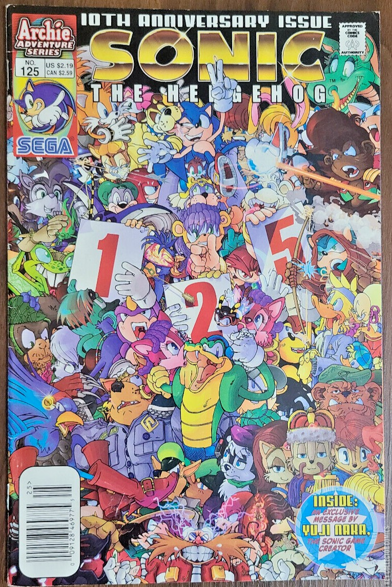 Sonic the Hedgehog #125 Newsstand Published September