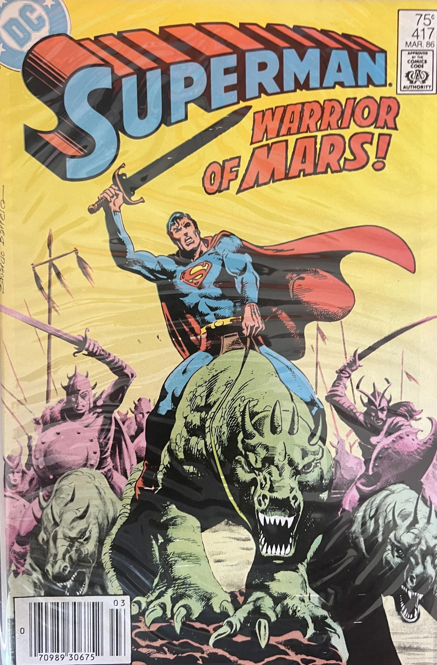 Superman #417 Newsstand Published March 1986 | Key Col