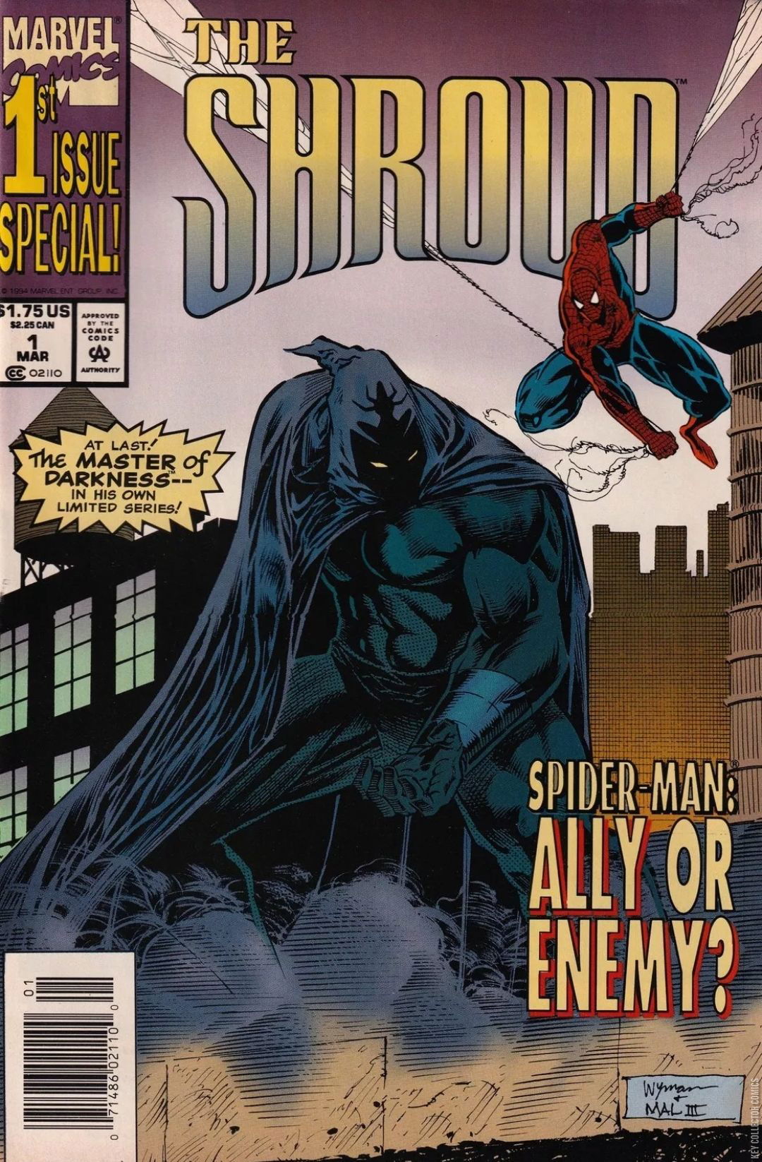 The Shroud #1 Newsstand Published March 1994 | Key Col