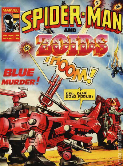 Spider-Man and Zoids #7 Published April 1986 | Key Coll